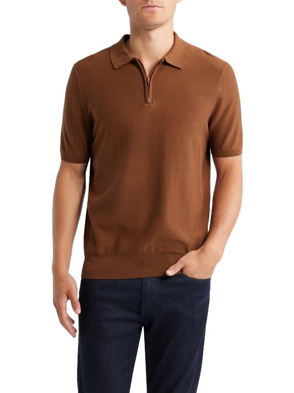 BOSS imartino piqué zip polo